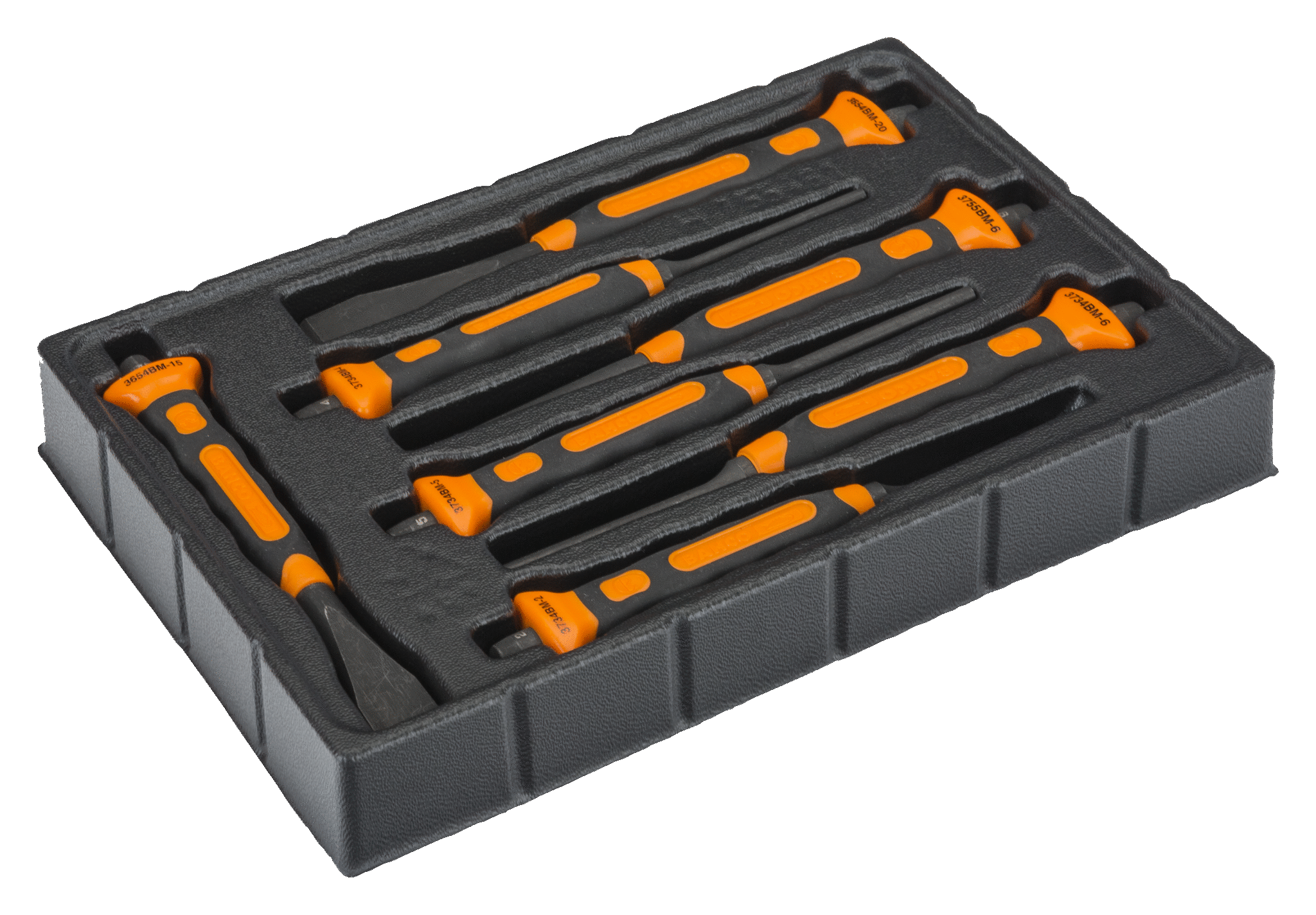 Mixed Mason's Chisel Set with Dual-Component Handle - 7 Pcs/Plastic ...