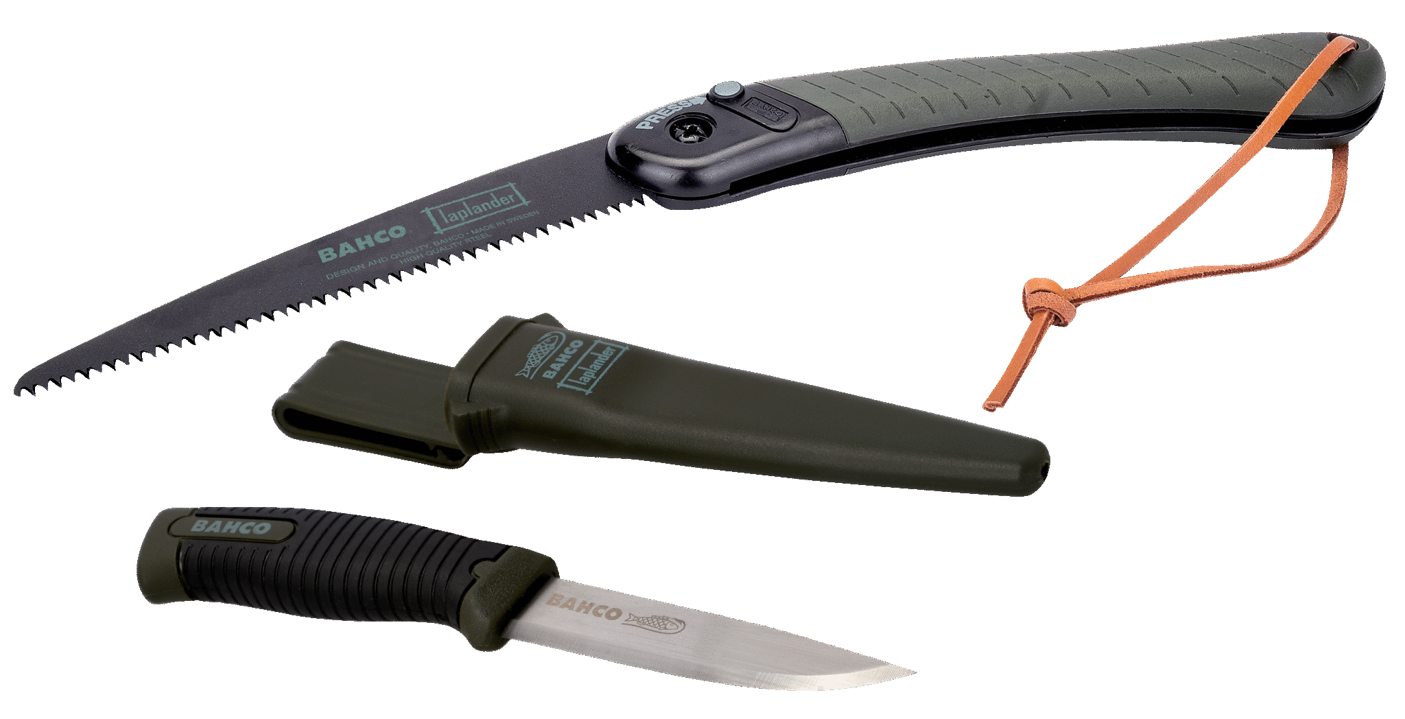 Foldable Saw and Knife Laplander Set with Dual-Component Handle | BAHCO