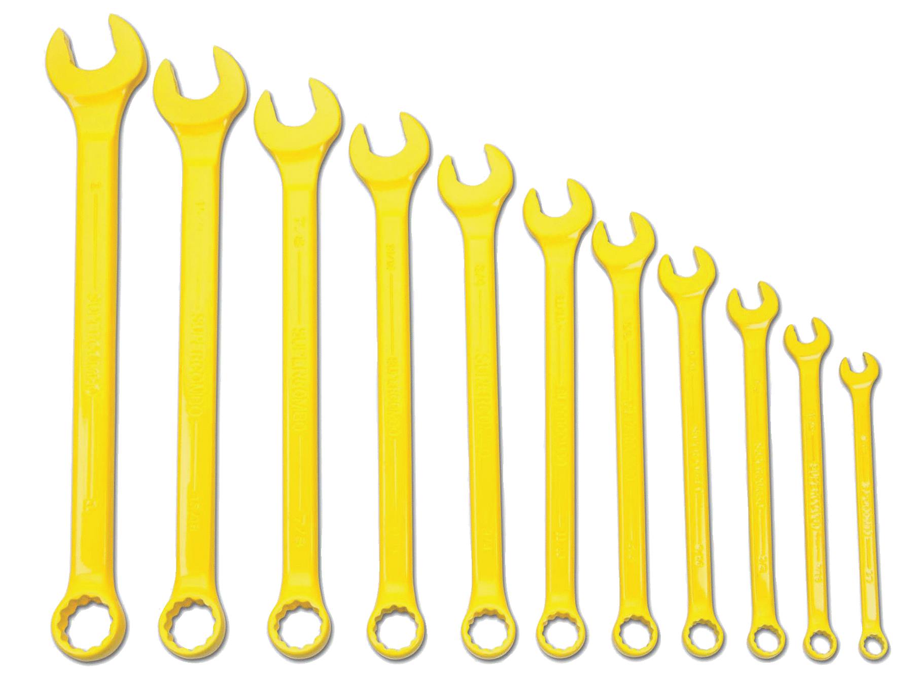 SUPERCOMBO® Comb Wrench Set, High Visibility Yellow 11 Piece | SNAP-ON