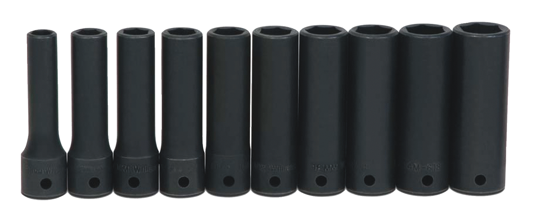 1/2" Drive Deep Impact Socket Set, 6-Point, Metric, 10 Pieces | SNAP-ON