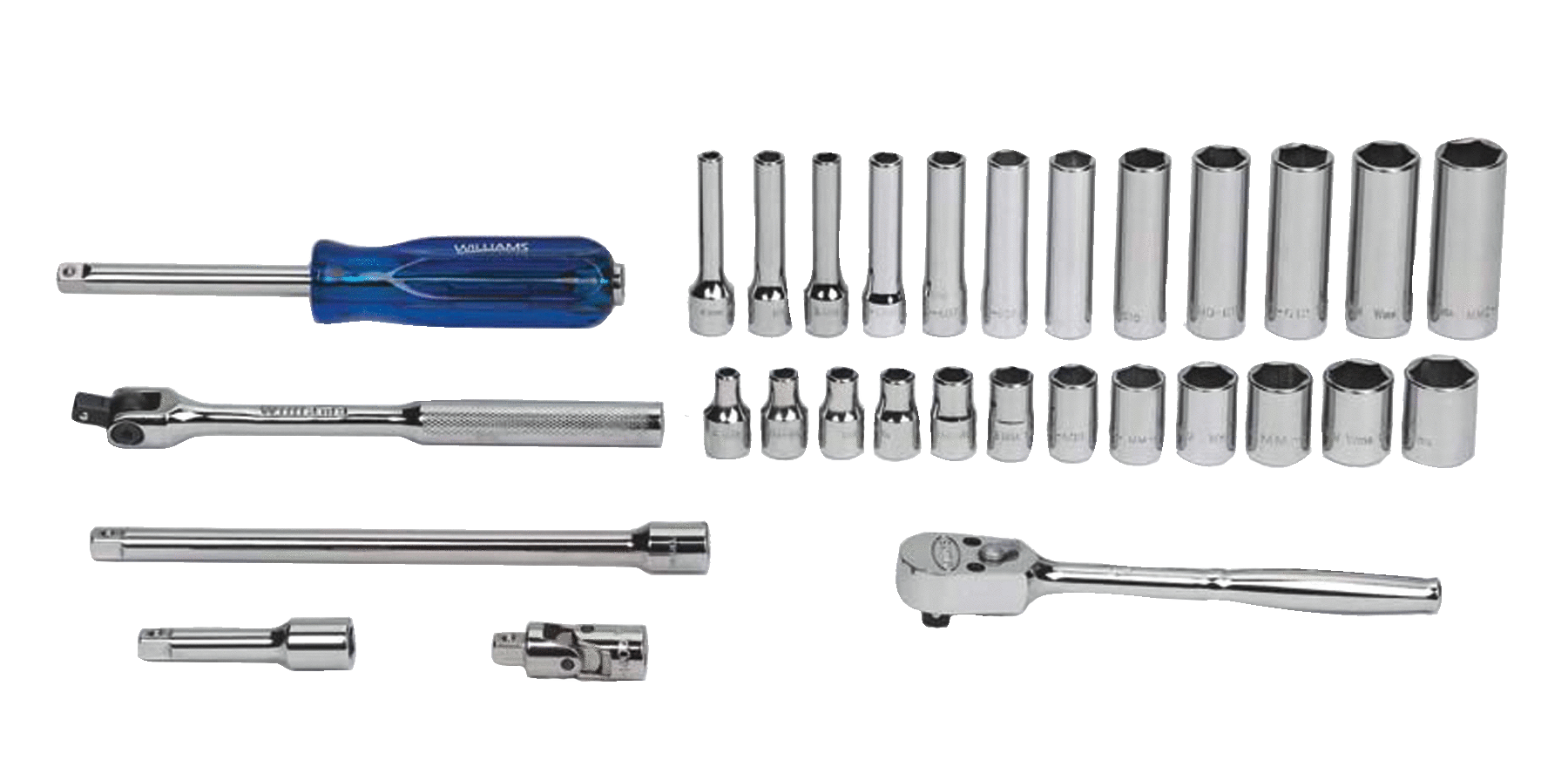 1/4 Drive Socket/Tool Set,6 Point, 30 Piece with Tool Box in Keep Safe ...