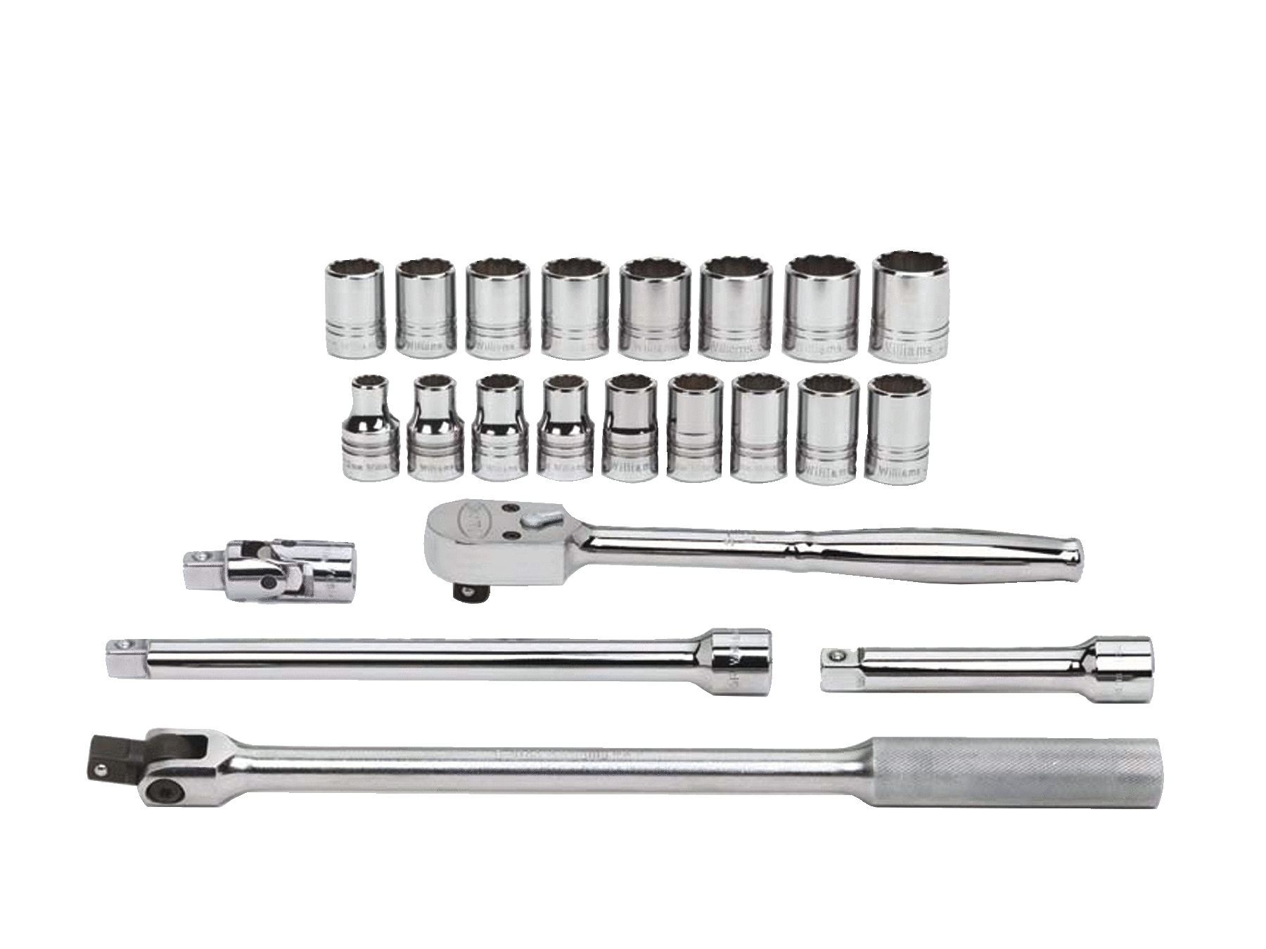 1/2" Drive Socket and Drive Tool Set 12 Point, Metric, 22 Pieces, in ...