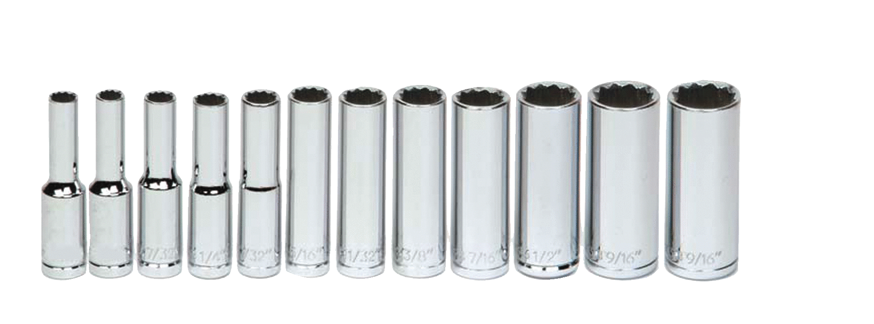 1/4" Drive Deep Socket Set 12 Point 12 Piece | SNAP-ON