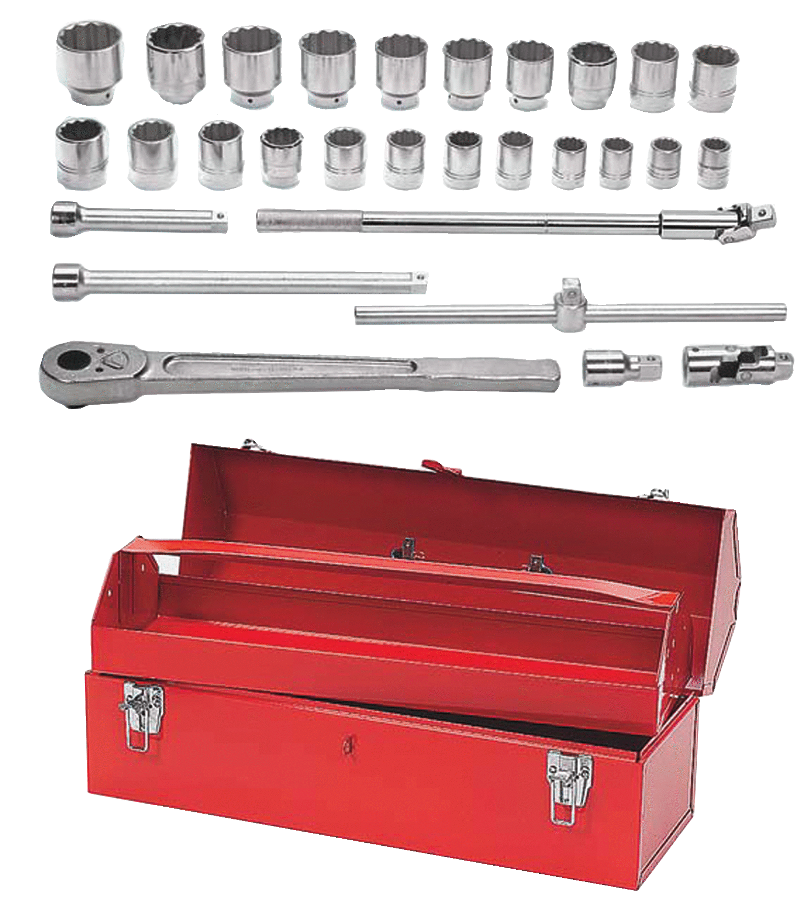 JHWWSH-29 - 3/4 Drive Socket and Drive Tool Set, 12 Point, SAE, 29 ...