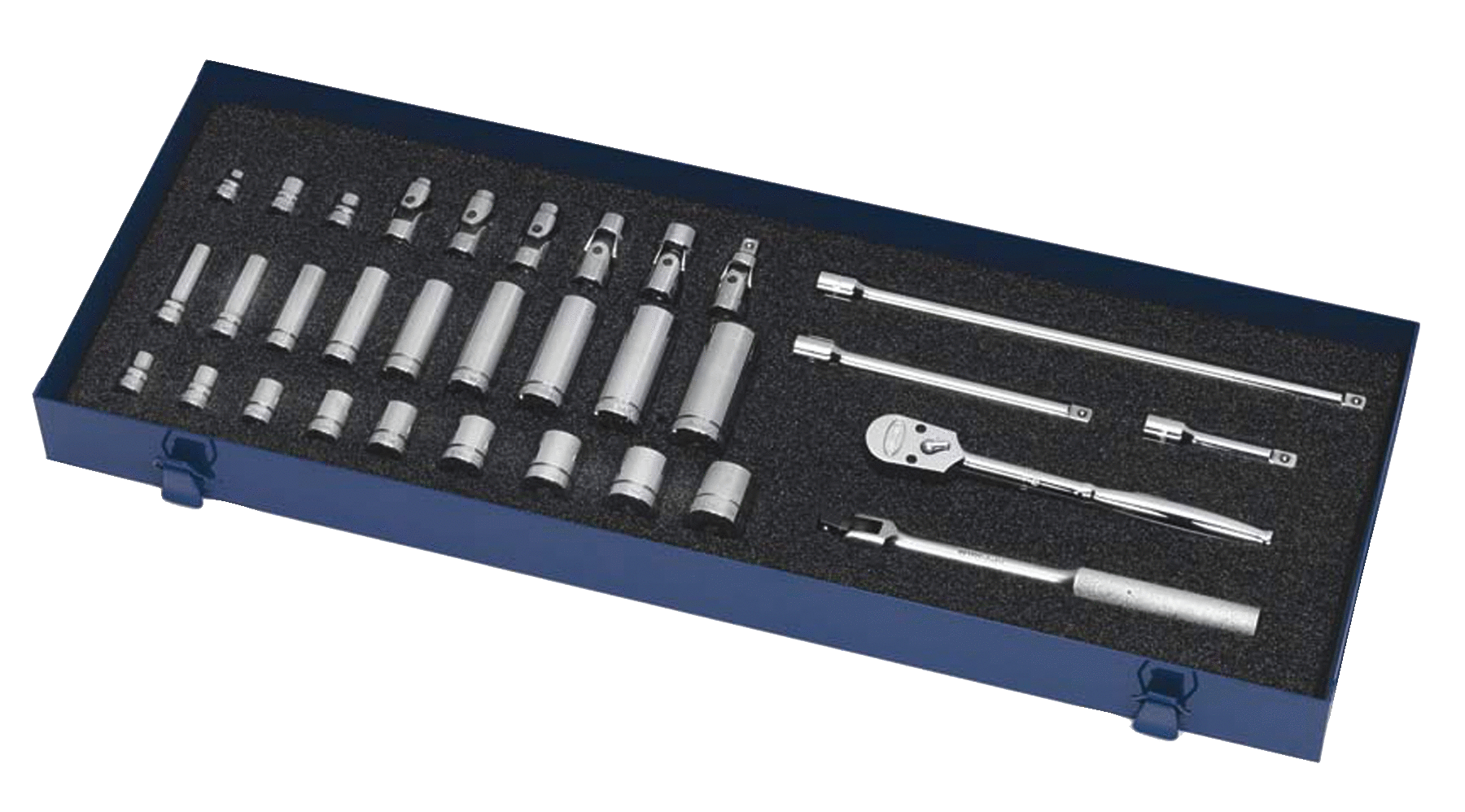 3/8" Drive Socket and Drive Tool Set, 8 & 12 Point, SAE, 32 Pieces, in ...