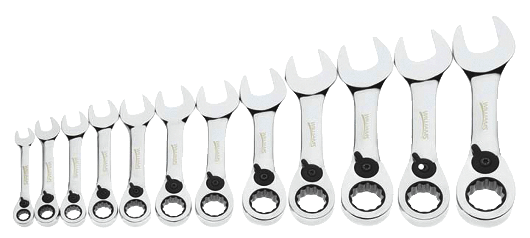 12 Piece MM Stubby Reversible Ratcheting Comb Wrench 12 Point SNAP ON