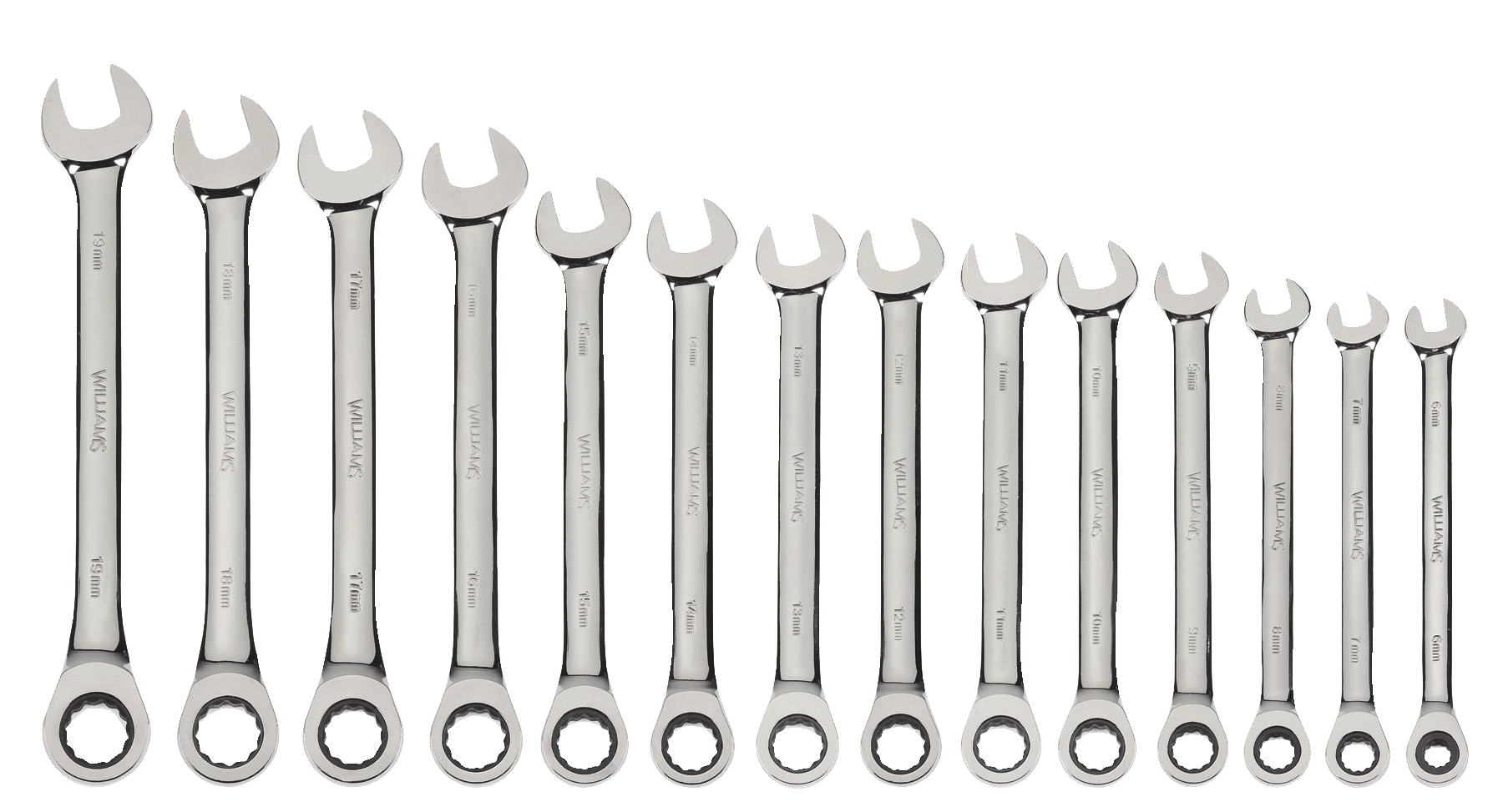 14 Piece Combination Ratcheting Wrench Set 6 mm to 19 mm | SNAP-ON