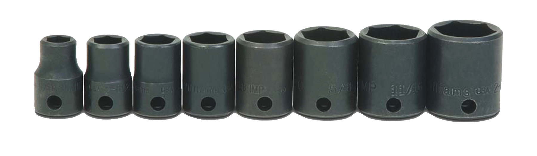 3/8" Drive Shallow Impact Sockets, 6 Point, SAE, 8 Piece Set | SNAP-ON