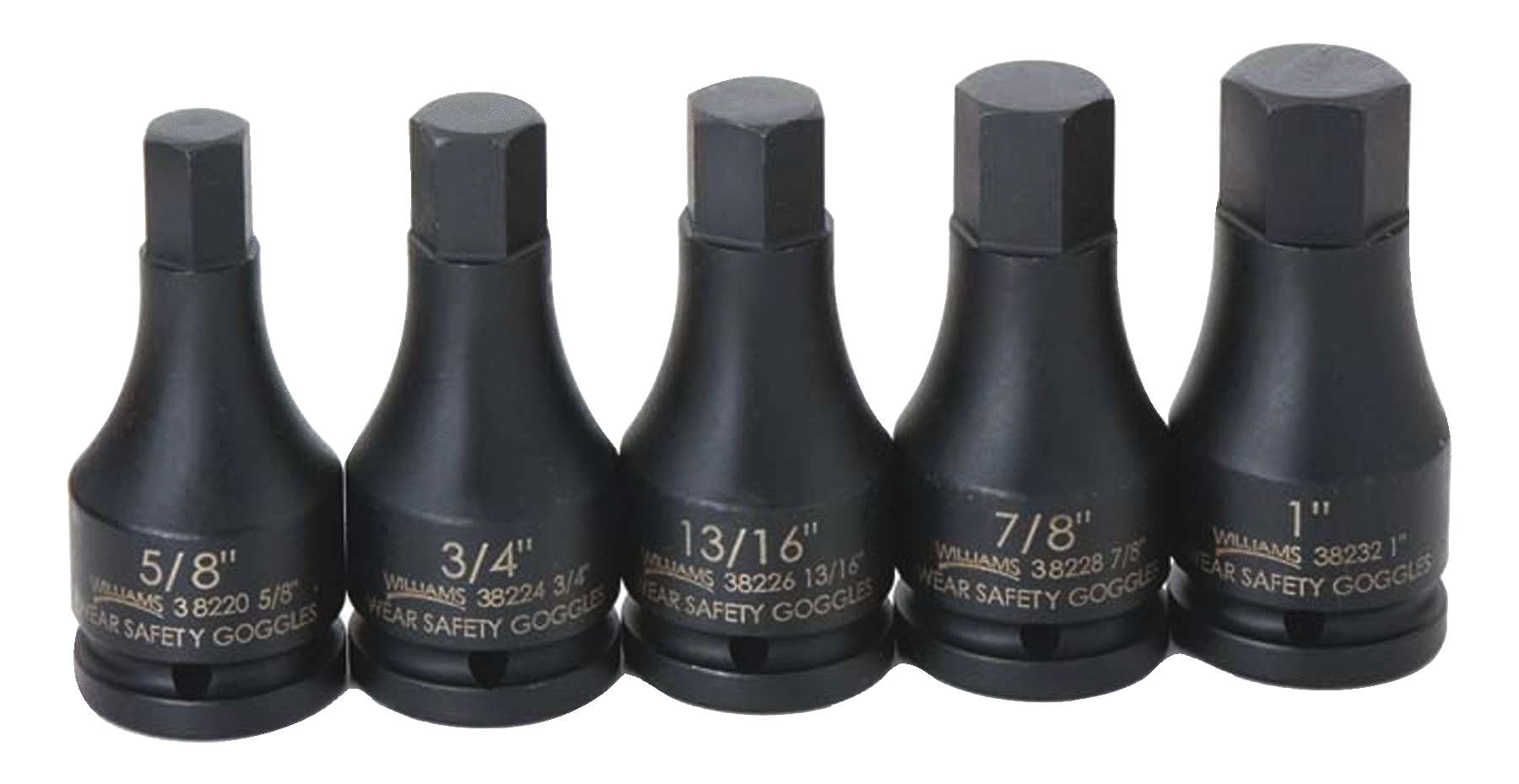 3/4" Drive One Piece Impact Hex Bit Driver Set, SAE, 5 Piece | SNAP-ON